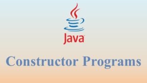 Constructor Programs