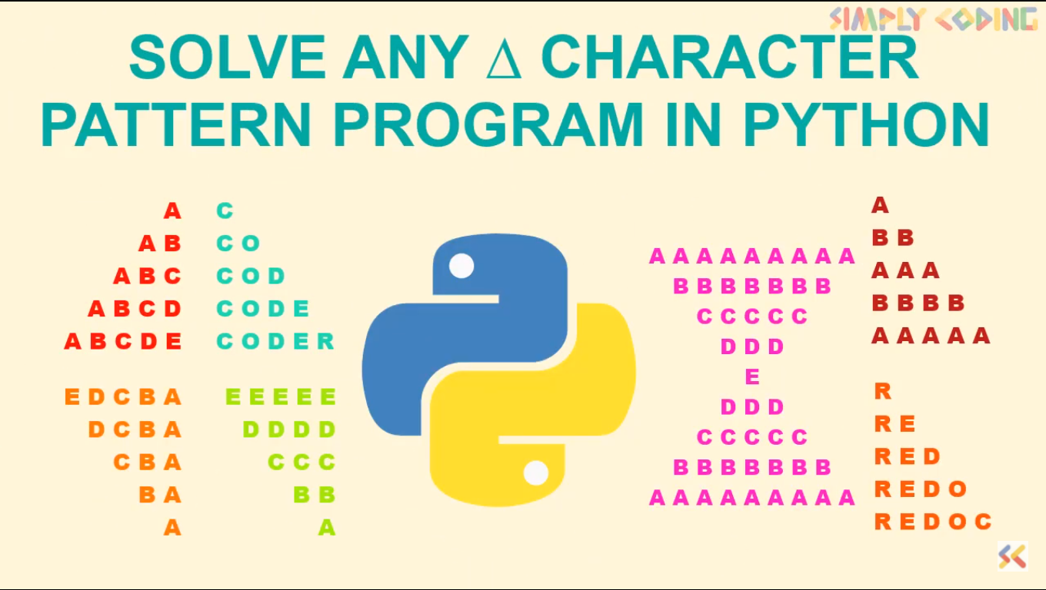 Solve Any Character Pattern Program In Python